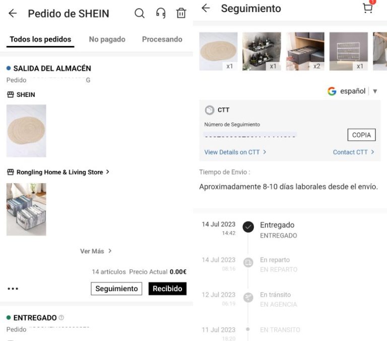 ¿Cómo saber por dónde va mi pedido de Shein?